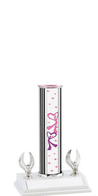 Dazzling Pink Dance Trophy with 2 Eagles | Dinn Trophy