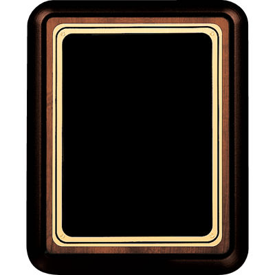 Black Brass Plaque with Rounded Corners | Dinn Trophy