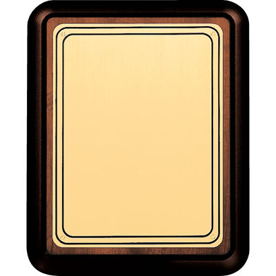 Round Corner Gold Brass Plaque, Plaques | Dinn Trophy