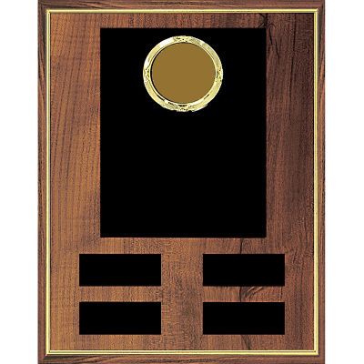 Perpetual Plaque w/ Emblem & 4 Plates | Dinn Trophy