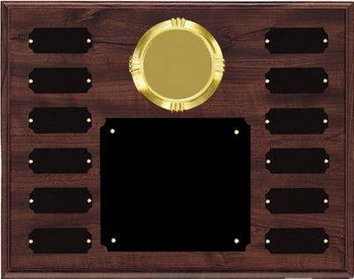 Monthly Perpetual Plaque with Emblem | Dinn Trophy