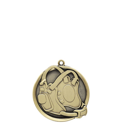 Cast Wrestling Medal with Ribbon | Medals | Dinn Trophy