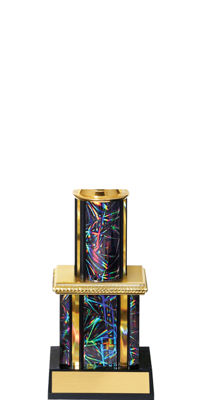 Dazzling Black Trophy with Twin Column | Dinn Trophy