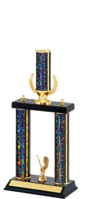 Dazzling Black Double Column Trophy | Dinn Trophy