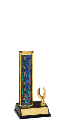 Dazzling Black One Eagle Base Round Trophy | Dinn Trophy