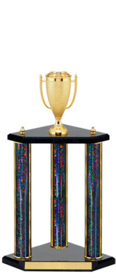 Dazzling Black with 2 Figures Trophy | Dinn Trophy