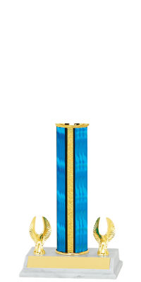 Blue & Gold Column 2 Eagle Base Trophy | Dinn Trophy