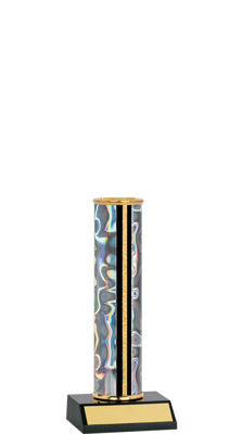 Holographic Silver Round Column Trophies | Dinn Trophy