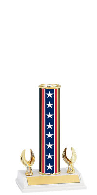 Red, White and Blue Trophy with 2 Eagle Base | Dinn Trophy