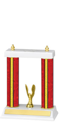 Red & Gold Double Column Trophy | Dinn Trophy