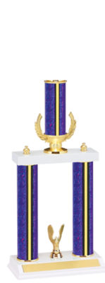 Royal Purple Trophy with Double Column Base | Dinn Trophy