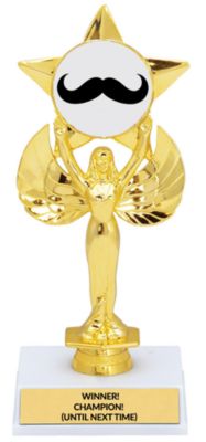 First Place Mustache Trophy - No-Shave November Trophy | Dinn Trophy