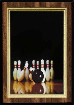 Bowling Plaque with Bowling Image | Dinn Trophy