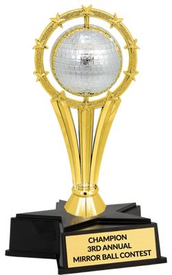 Mirror Ball Trophy with Star Base | Dinn Trophy