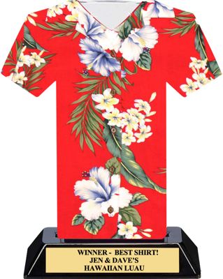 Red Hawaiian Shirt Trophy | Dinn Trophy