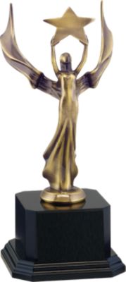 Antique Gold Metal Achievement Trophy | Dinn Trophy