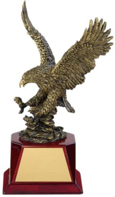 Eagle Award w/ Ruby Base & Gold Plate | Dinn Trophy