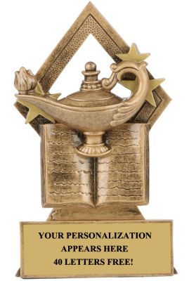 Antique Gold-Tone Diamond Trophy - Education | Dinn Trophy