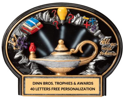Black Oval Resin Academic Achievement Plaque - School Awards | Dinn Trophy