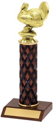 Turkey Trophy with Diamond Cut Round Column | Dinn Trophy
