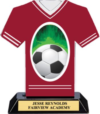Soccer Jersey-Style Trophy - Maroon | Dinn Trophy