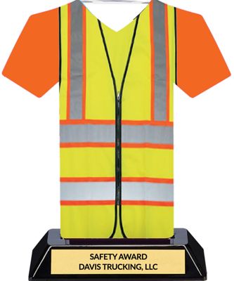 Safety Vest - Frontline Hero Trophy | Dinn Trophy | Dinn Trophy
