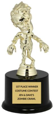 Zombie Trophy with Black Acrylic Trophy Base | Dinn Trophy