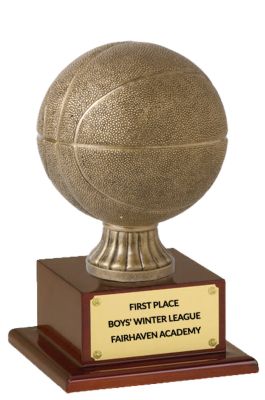 Antique Gold Basketball Trophy, Resin Award | Dinn Trophy