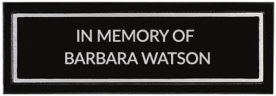 Outdoor Cast Aluminum Black Plaque | Dinn Trophy