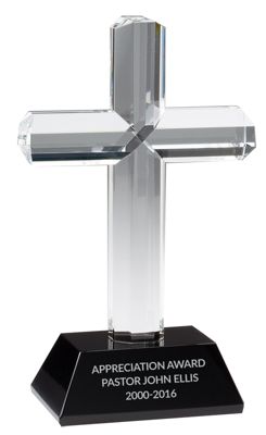 Clear Crystal Cross Award, Religious Awards | Dinn Trophy
