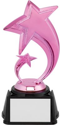 Pink Double Shooting Star Trophy | Dinn Trophy