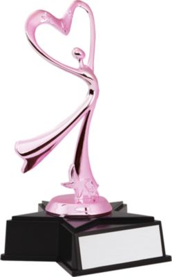 Pink All-Star Trophy & Black Star Base | Dinn Trophy