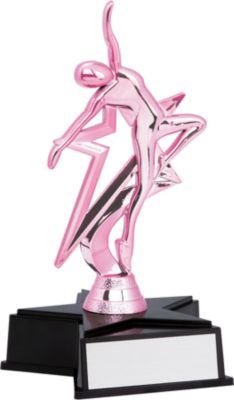 Pink Dance Star Trophy & Black Star Base | Dinn Trophy