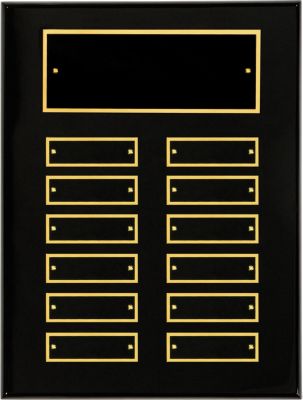 Black High Gloss Perpetual Plaque | Dinn Trophy
