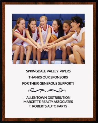 Custom Plaque - White Free Color Logo Plaque & Awards | Dinn Trophy