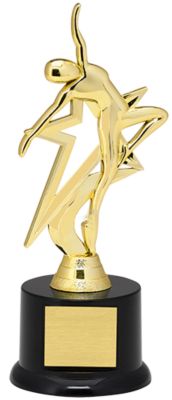 Gold Star Dancer Trophy with Black Acrylic Base | Dinn Trophy