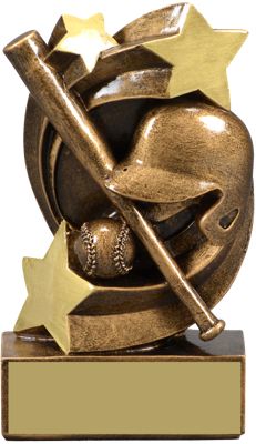 Resin Baseball Star Swirl Trophy | Star Resin | Dinn Trophy
