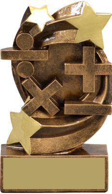 Resin Math Star Swirl Trophy | Star Resin | Dinn Trophy