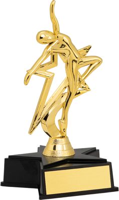 Gold Dance Trophy with Star Base | Dinn Trophy