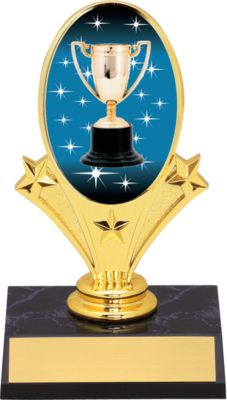 Achievement Oval Riser Trophy with black base, Trophies | Dinn Trophy