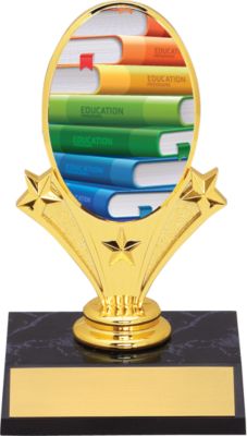 Education Oval Riser Trophy with black base, Trophies | Dinn Trophy