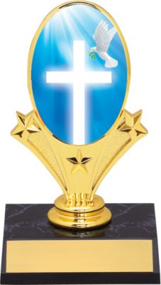 Religious Oval Riser Trophy with black base, Trophies | Dinn Trophy