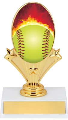 Softball Oval Riser Trophy, Trophies | Dinn Trophy