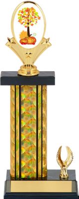 Holographic Black & Gold Fall Festival with 1 Eagle Base Trophy ...