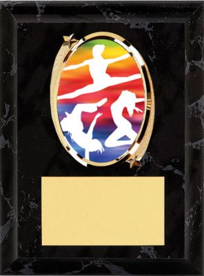 Oval Dance Emblem Black Plaque, Plaques | Dinn Trophy