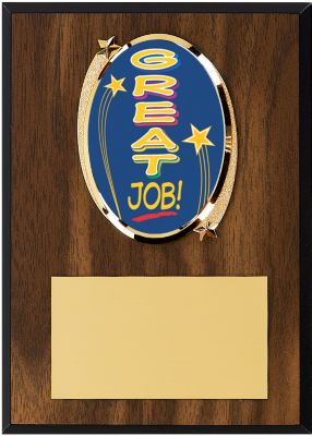 Oval Great Job Emblem Plaque, Plaques | Dinn Trophy